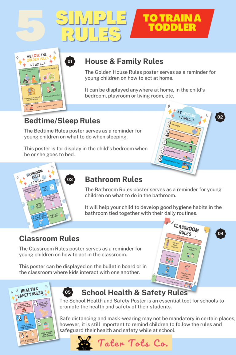 5 Simple Rules For Kids To Train A Toddler - Tater Tots Co.