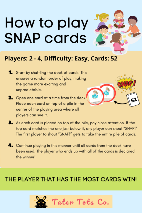 Fun and Educational: How to play SNAP card games for Toddlers and Young ...