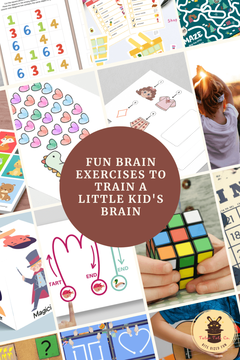 Fun Brain Exercises To Train A Little Kid's Brain - Tater Tots Co.