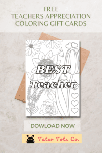 Free Teacher Appreciation Coloring Cards And Gift Ideas For ...