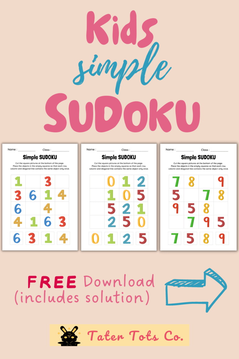 How To Play Easy Sudoku For Preschoolers. Download Free Sudoku Simple ...