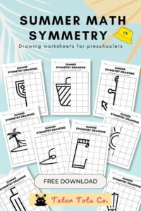 Let's Have Fun In Summer With Free Printable Symmetry Math Drawing ...