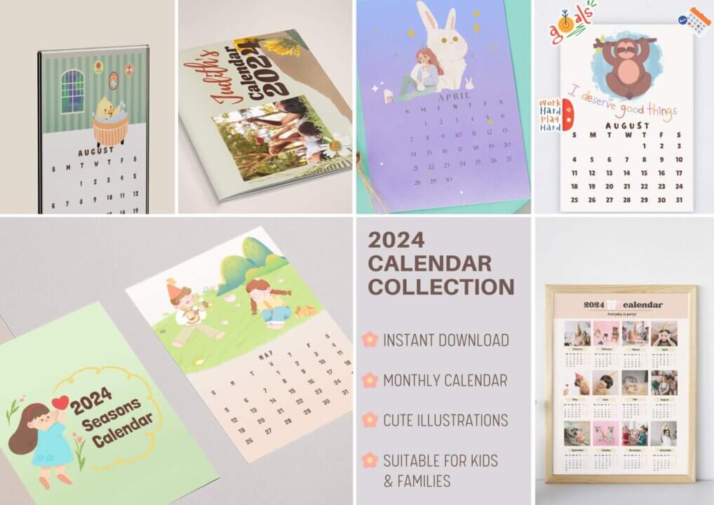 Colorful Adventures: Free Printable 2024 Calendar For Kids And The ...